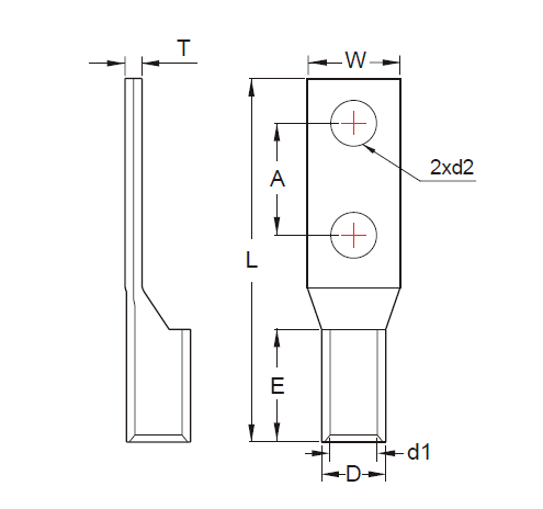 Đầu cos đồng 2 lỗ - Chính Hãng + Giá Tốt